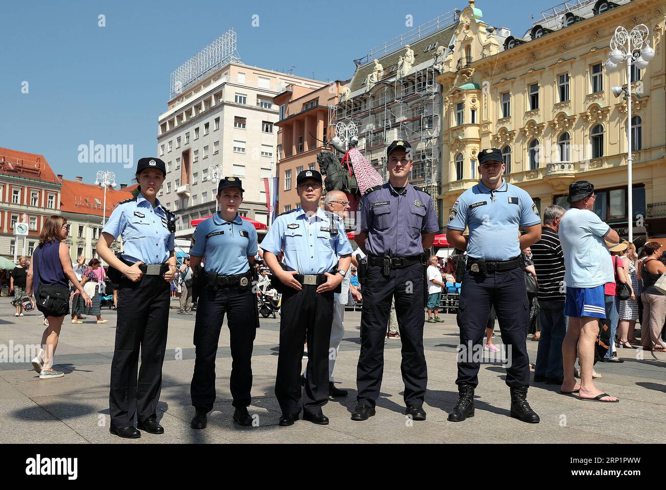 (180720) -- ZAGREB, July 20, 2018 -- Chinese and Croatian police ...