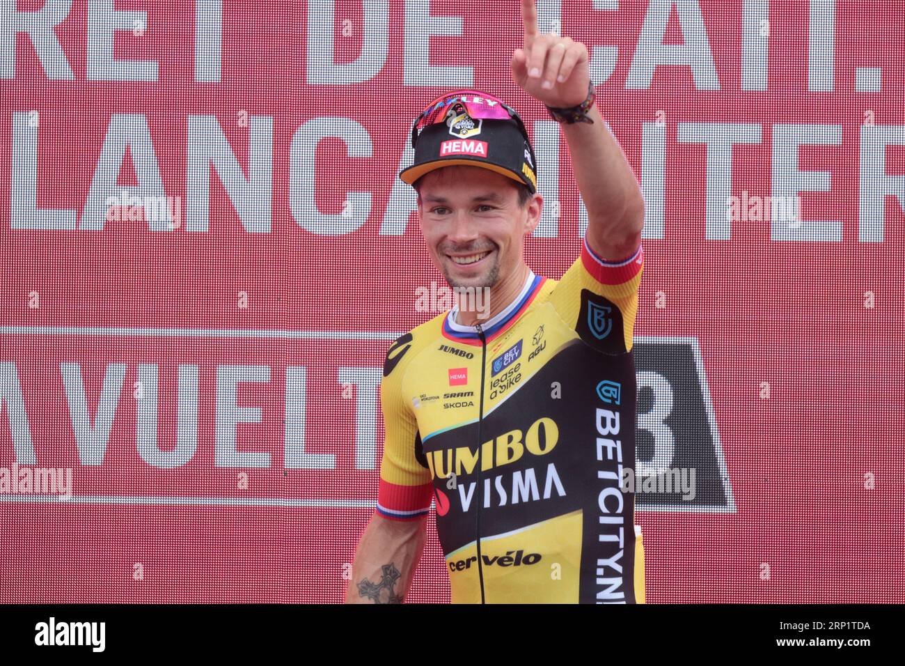 Primoz Roglic Slovenia Jumbo Visma stage winner Stock Photo - Alamy