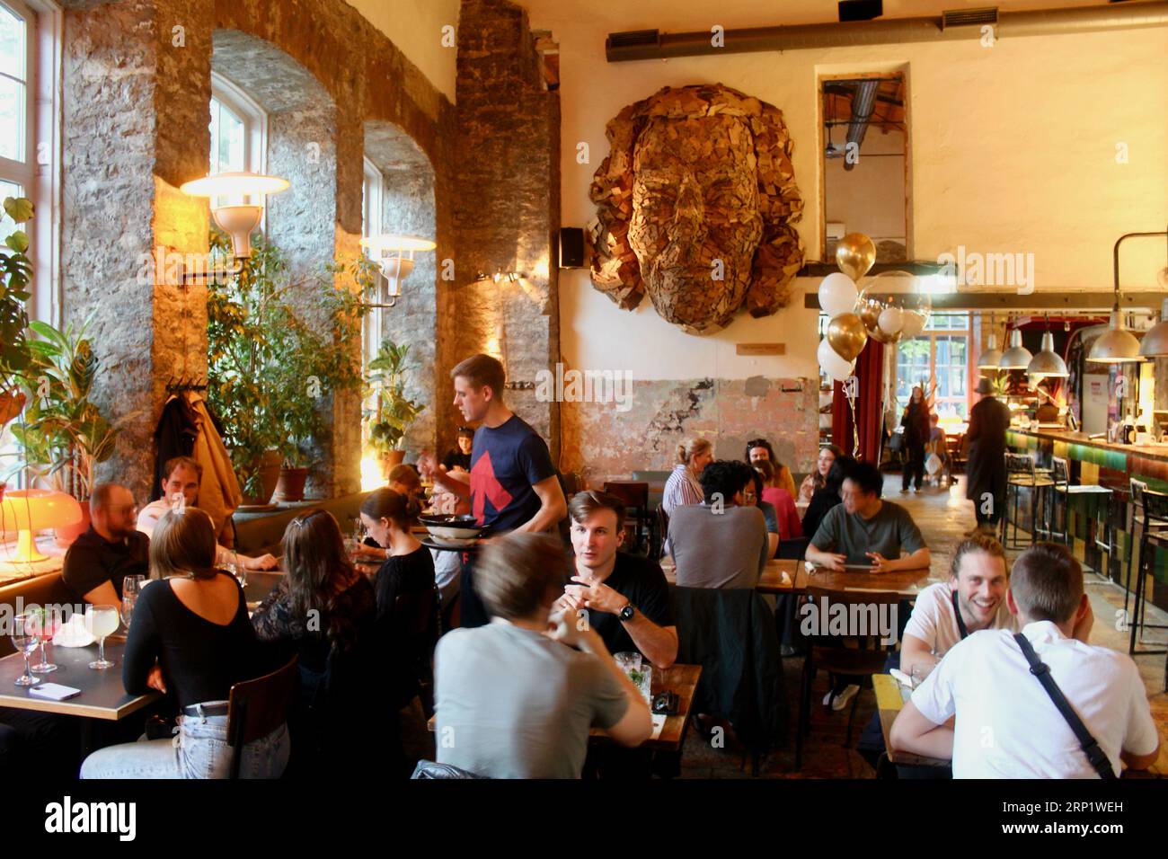 F-Hoone restaurant interior with diners teleskivi area tallinn estonia ...