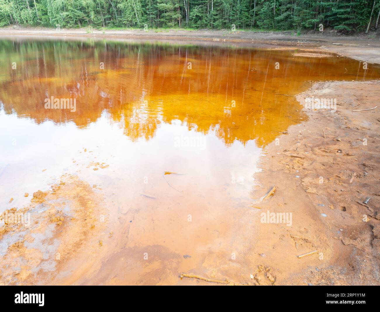 Geological mine park Leknica Poisonous lakes in the former open cast ...