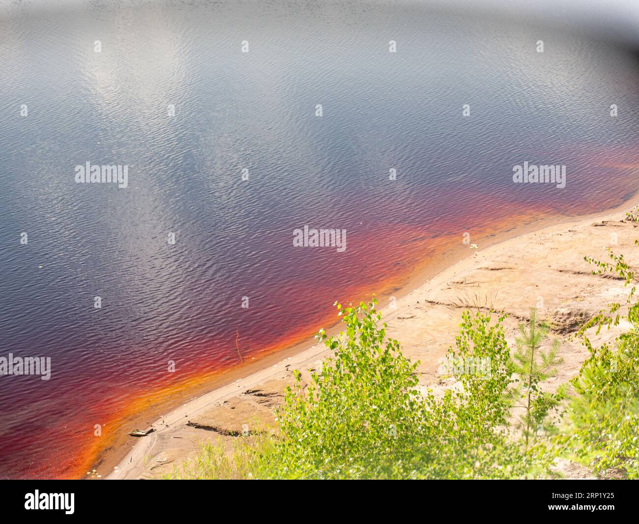 Geological mine park Leknica Poisonous lakes in the former open cast ...