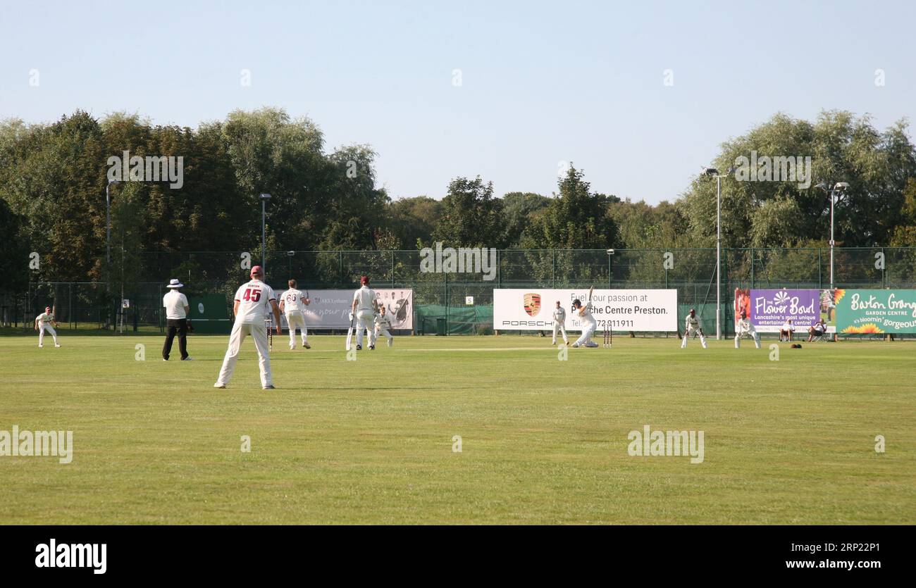 Cricket batsman hitting shot hi-res stock photography and images - Alamy