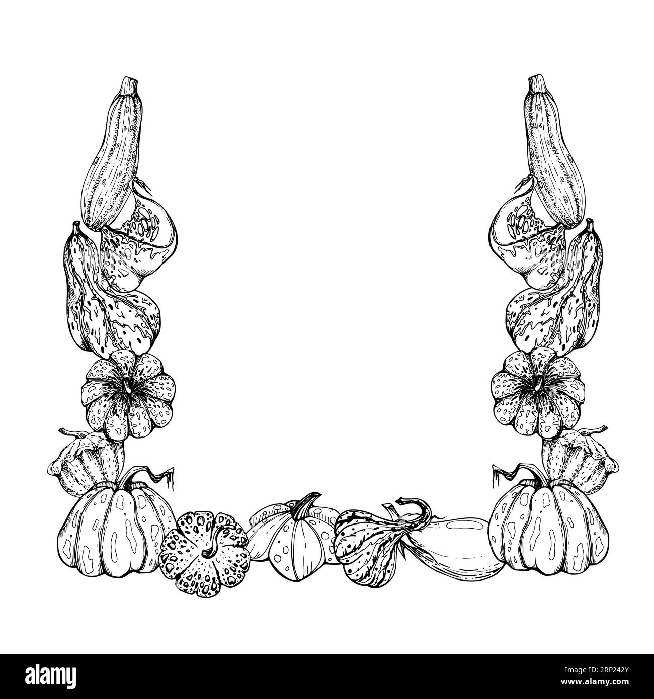 Harvest Border Black And White