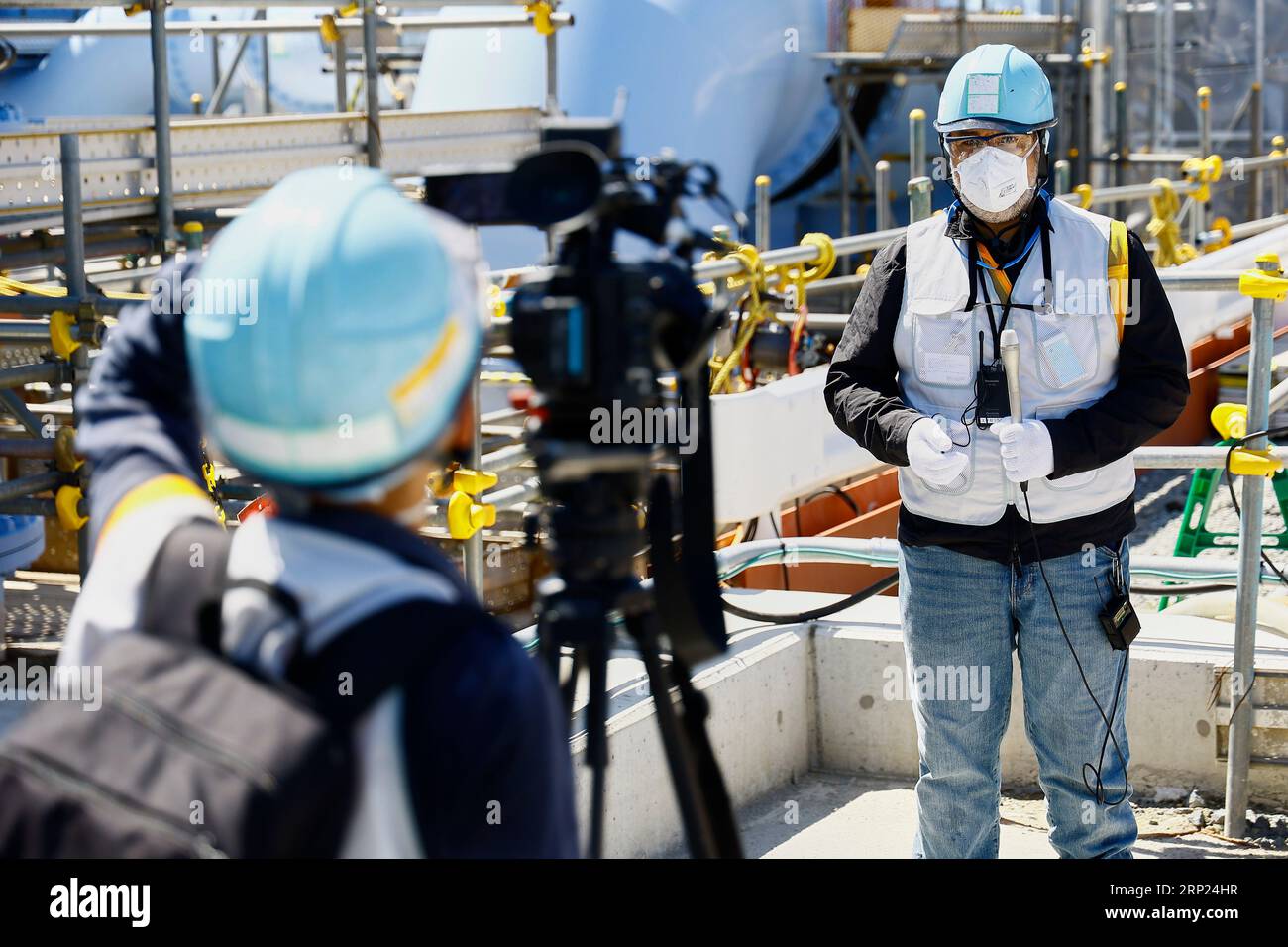 Futaba, Japan. 3rd Sep, 2023. Foreign media visit the ALPS treated ...