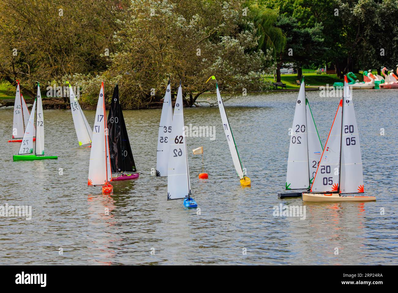 Woodspring model siling club International One Metre class Stock Photo ...
