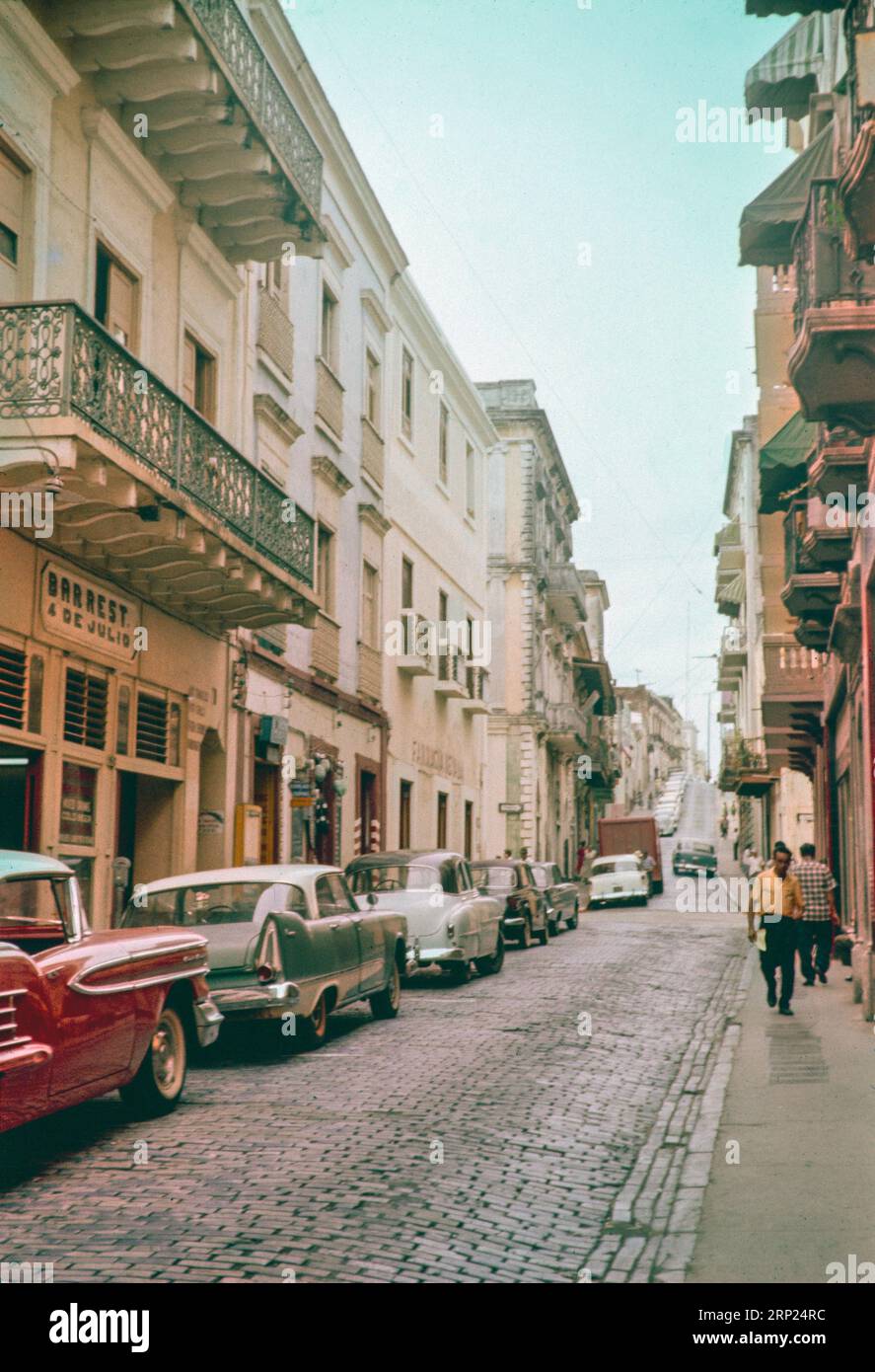 Old part of city of San Juan, Puerto Rico c 1962 Stock Photo - Alamy