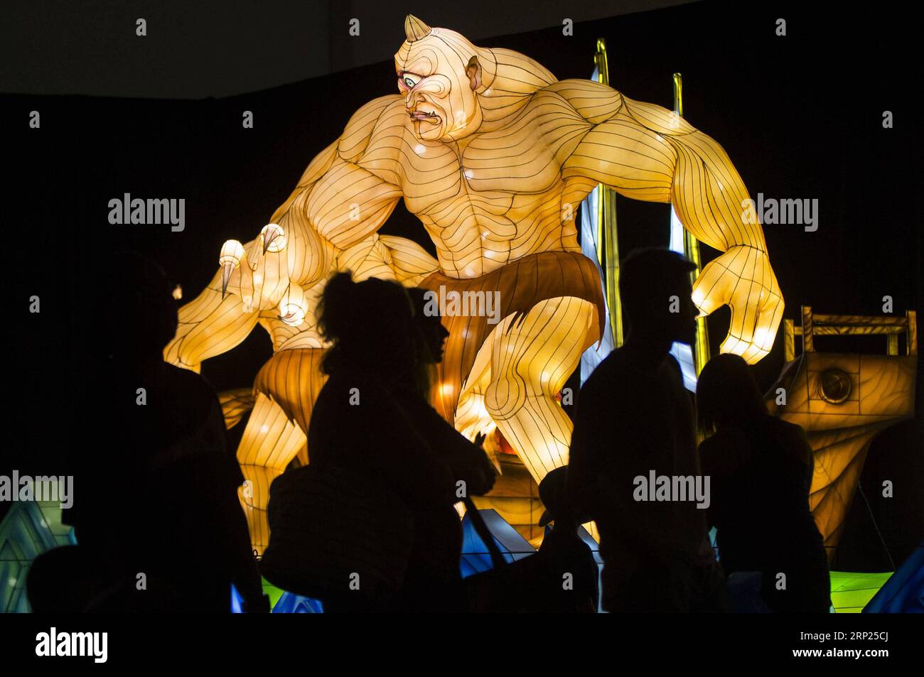(180819) -- TORONTO, Aug. 19, 2018 -- People watch lanterns during the ...