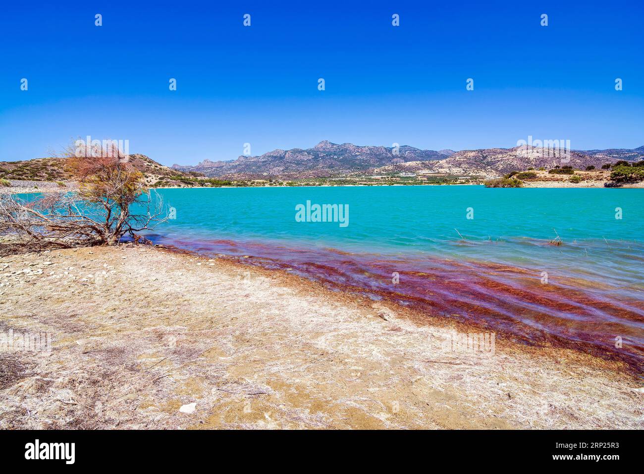 Bramian Lake in Ierapetra, Crete, Greece. The artificial Bramian Lake ...