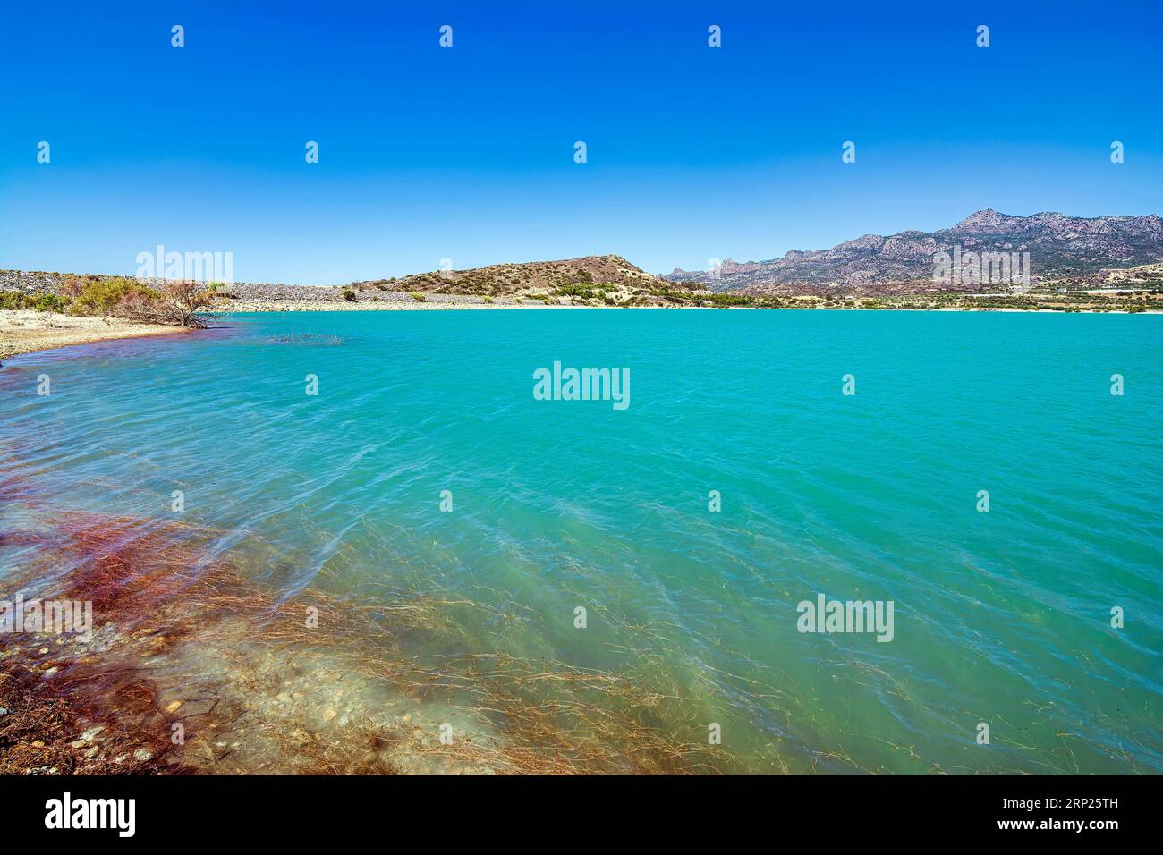 Bramian Lake in Ierapetra, Crete, Greece. The artificial Bramian Lake ...