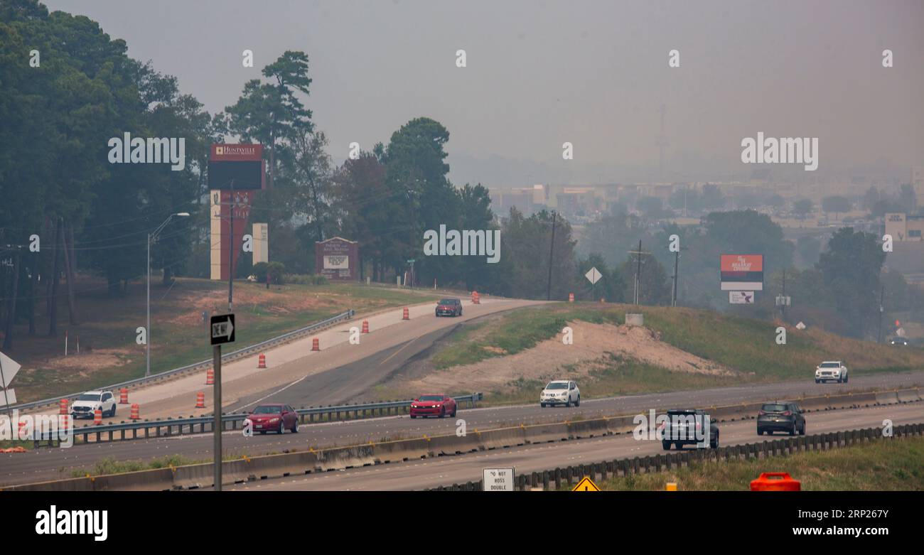 Huntsville, USA. 2nd Sep, 2023. A wildfire burns near Huntsville, in ...