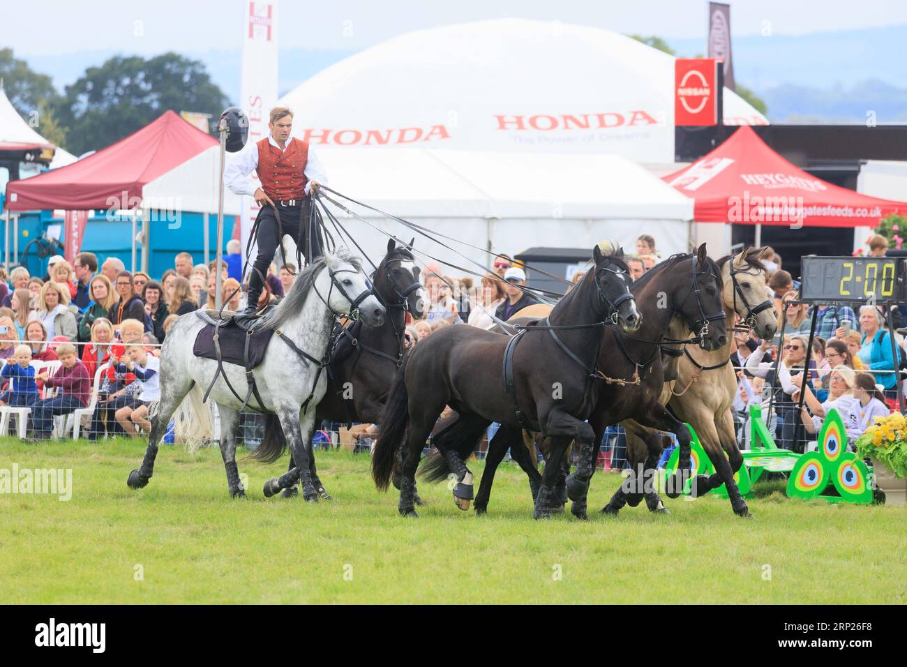 31st August 2023 Atkinson action horses entertain the crowds at Bucks ...