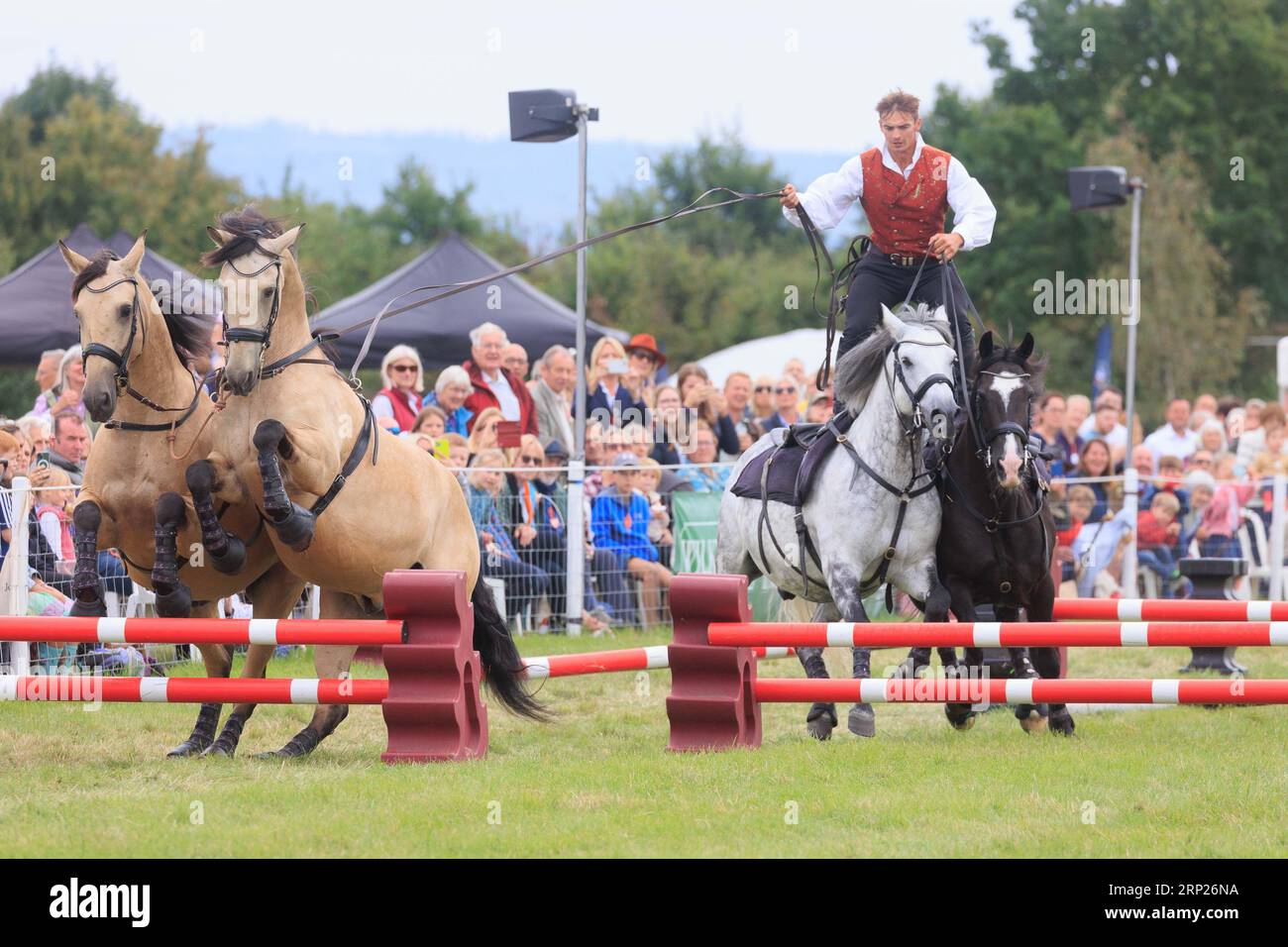 31st August 2023 Atkinson action horses entertain the crowds at Bucks ...