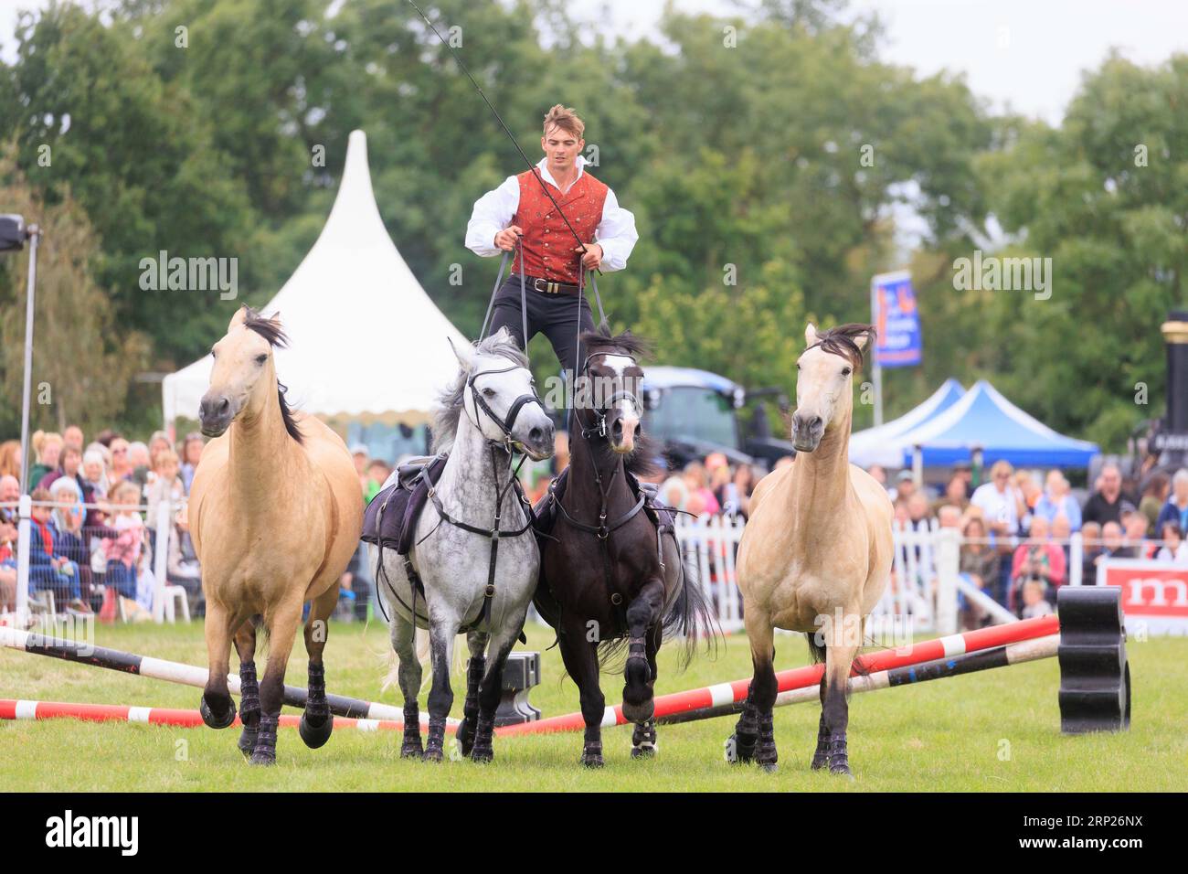 31st August 2023 Atkinson action horses entertain the crowds at Bucks ...