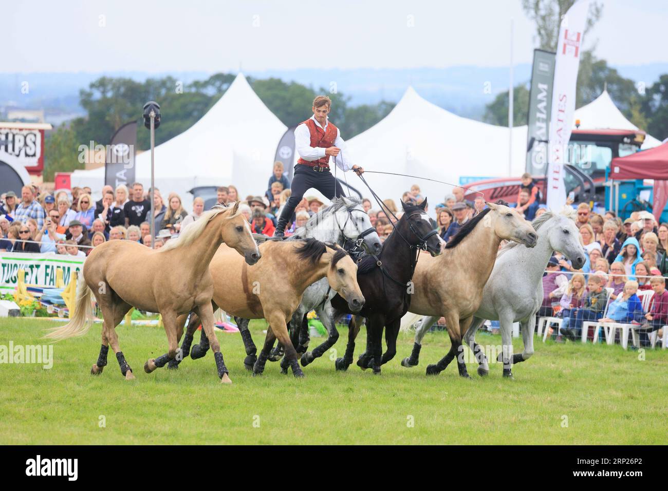 31st August 2023 Atkinson action horses entertain the crowds at Bucks ...