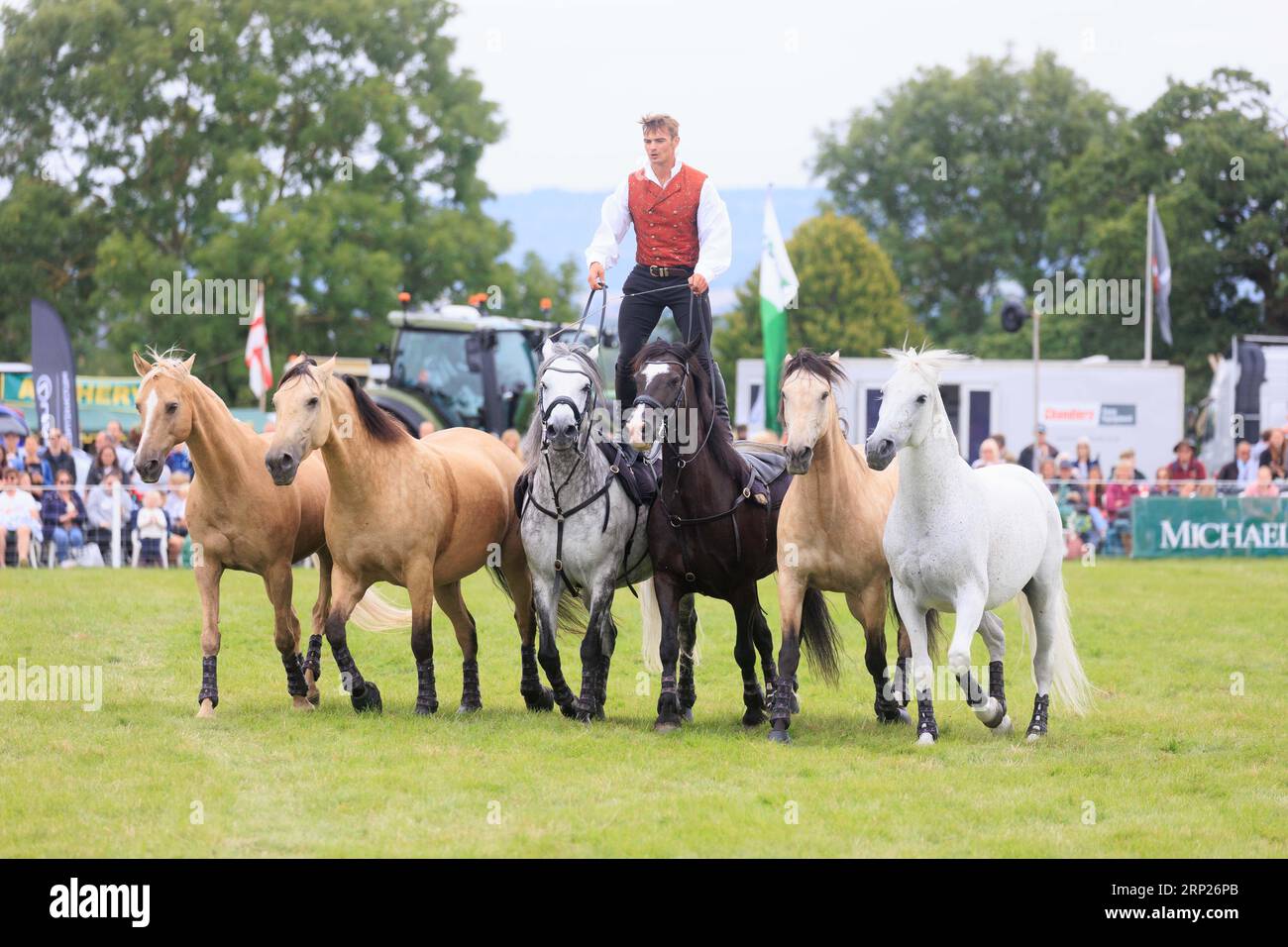 31st August 2023 Atkinson action horses entertain the crowds at Bucks ...
