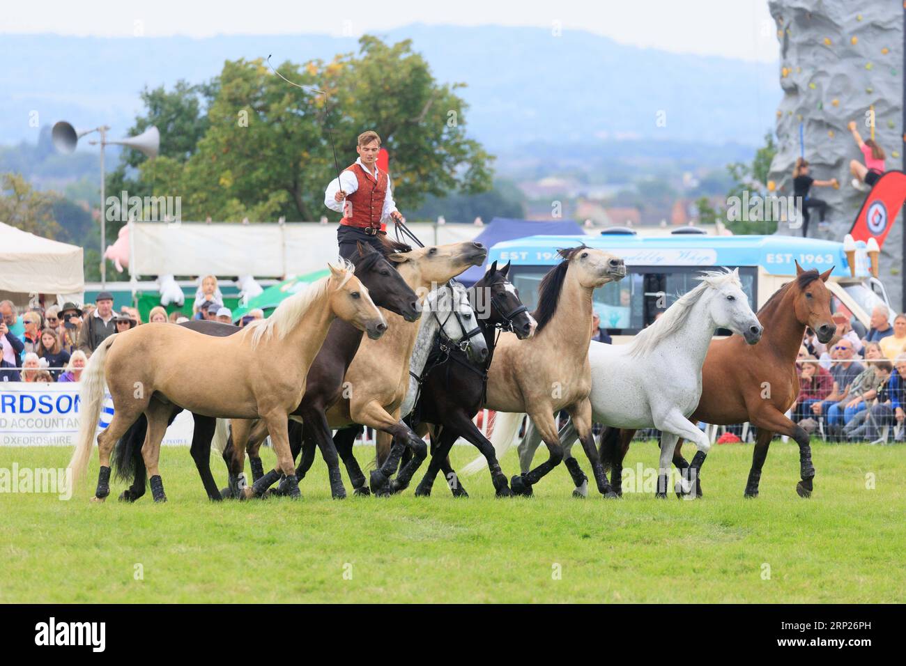 31st August 2023 Atkinson action horses entertain the crowds at Bucks ...