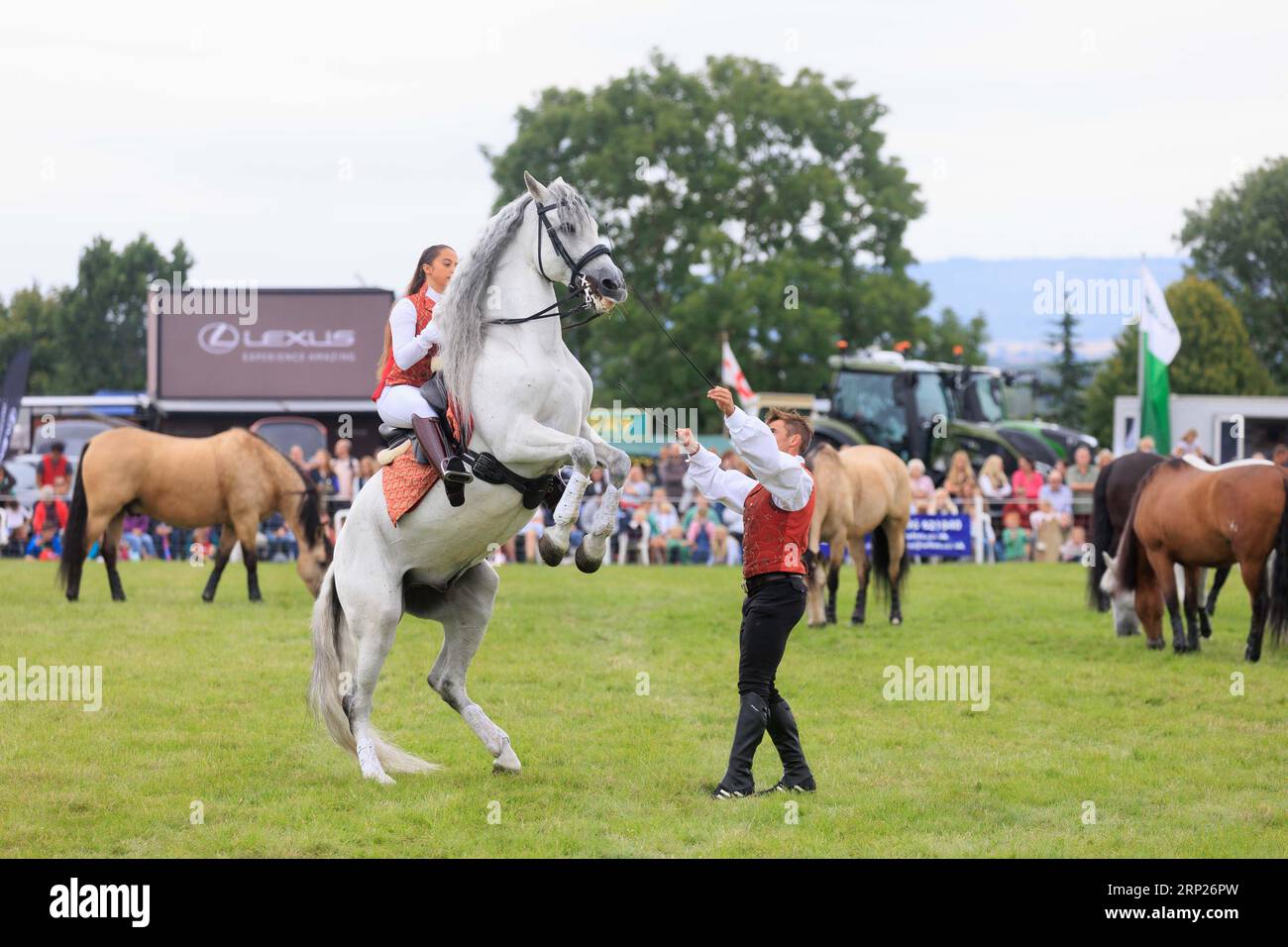 31st August 2023 Atkinson action horses entertain the crowds at Bucks ...