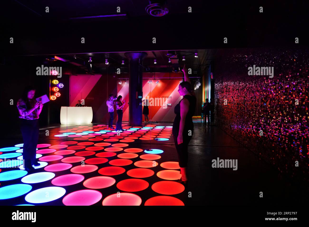 (180823) -- NEW YORK, Aug. 23, 2018 -- People take photos at The Color ...