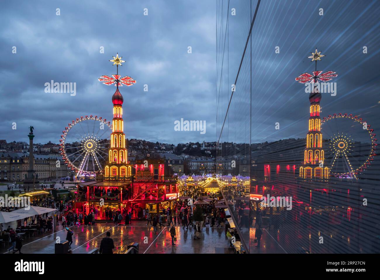 Christmas market Stuttgart, Christmas pyramid from the Erzgebirge at ...