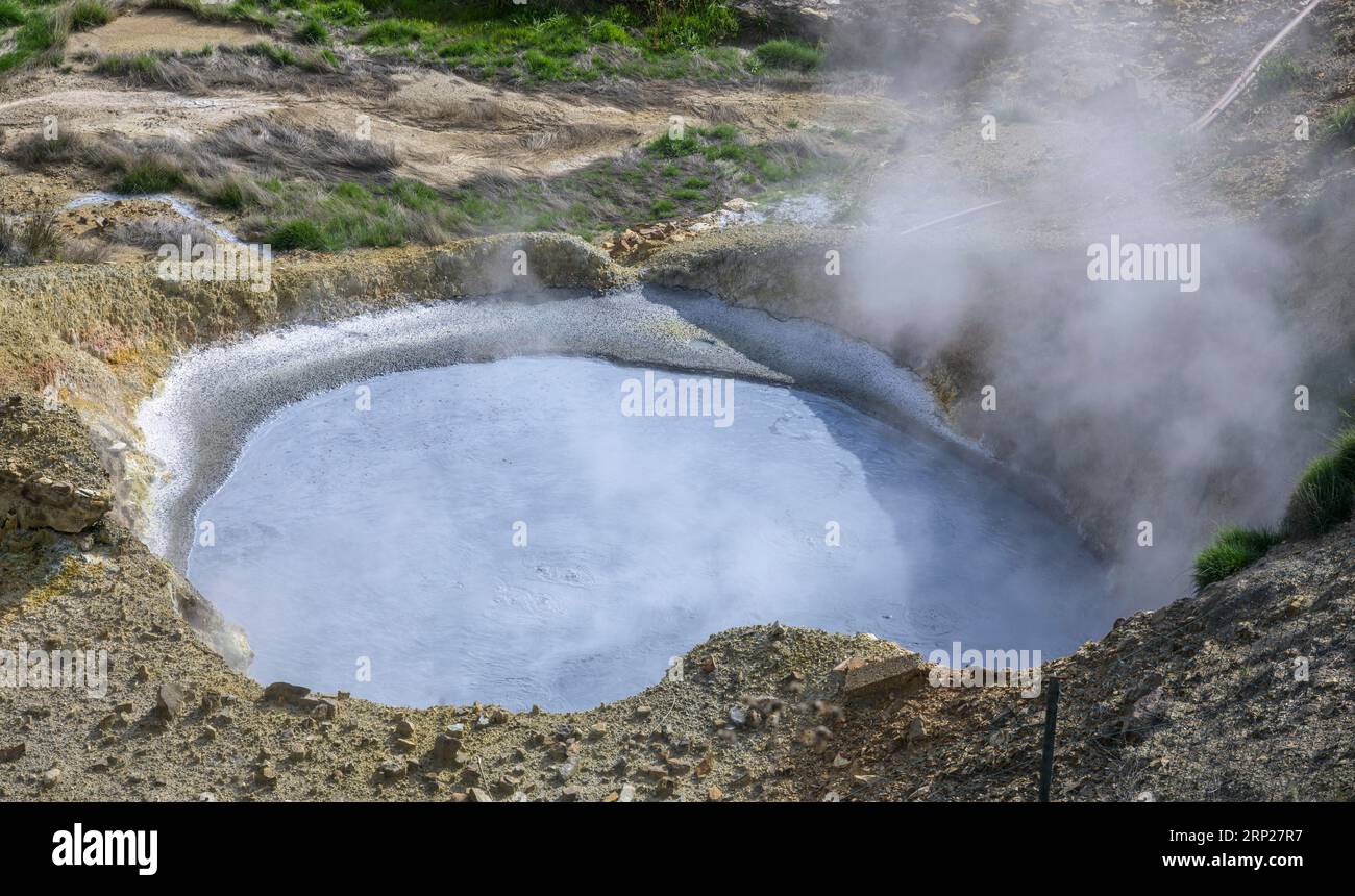 Hot spring at Biancane Geothermal Park, Monterotondo Marittimo ...