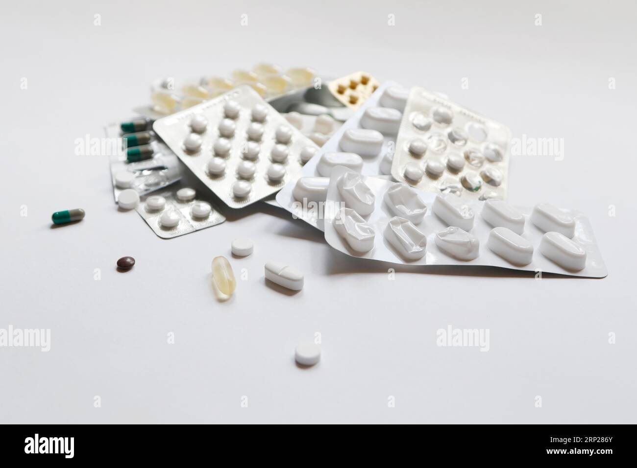 Symbolic image drug abuse, addiction, burnout, pharmacy, close-up of ...