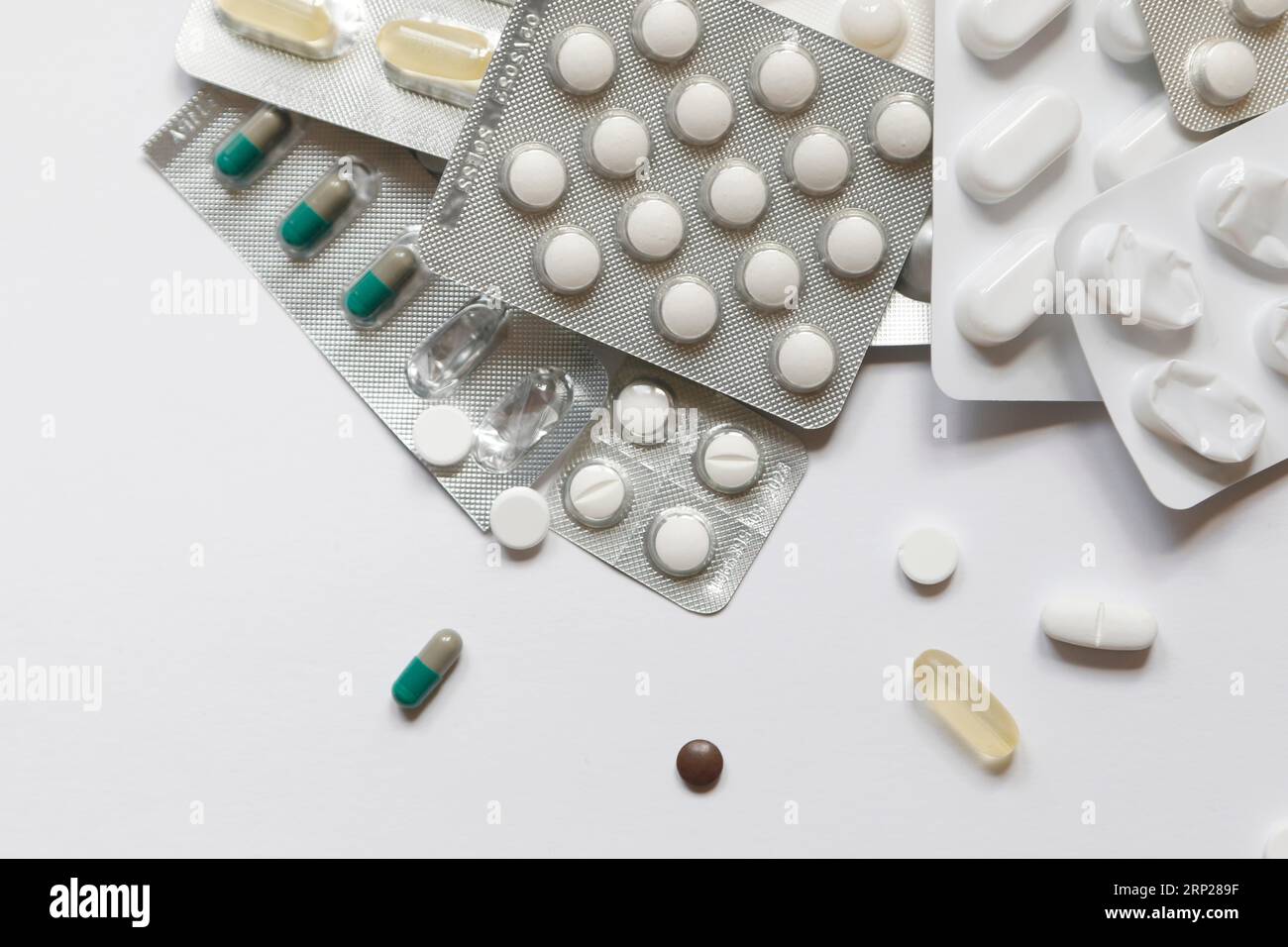 Symbolic image drug abuse, addiction, burnout, pharmacy, close-up of ...