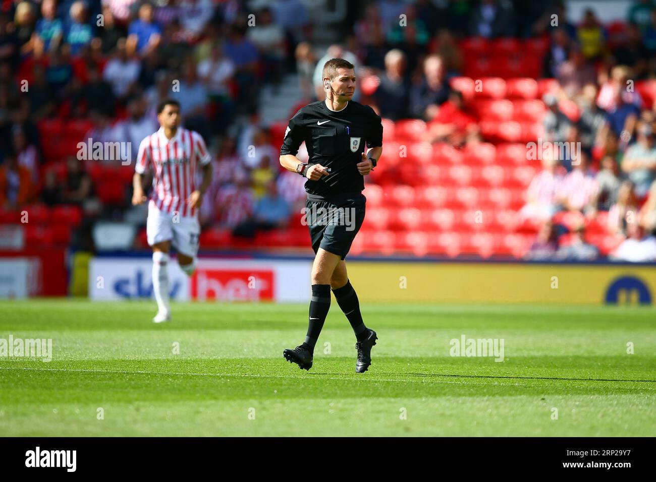 bet365 Stadium, Stoke, England - 2nd September 2023 Referee Matthew ...