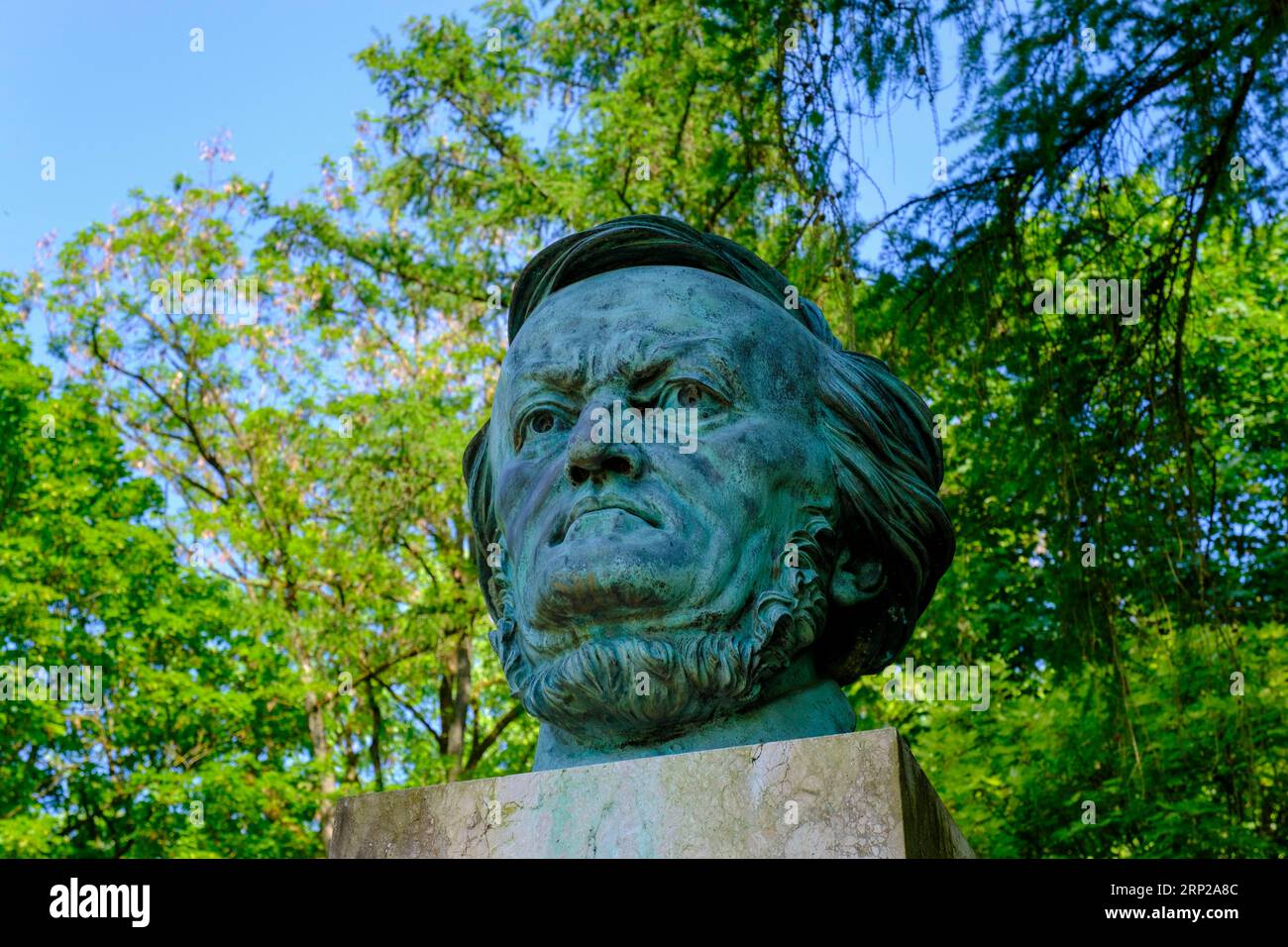 Bust of Richard Wagner, at the Festival Hall on the Green Hill ...