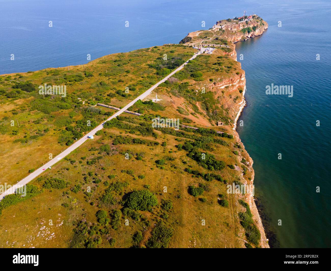 Aerial view, Cape Kaliakra, Dobruja, Black Sea, Bulgaria Stock Photo ...