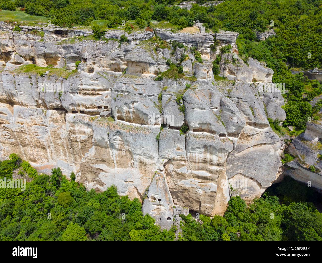 Aerial view, Madara rock plateau, Madara, Shumen, Shumla, Unesco World ...