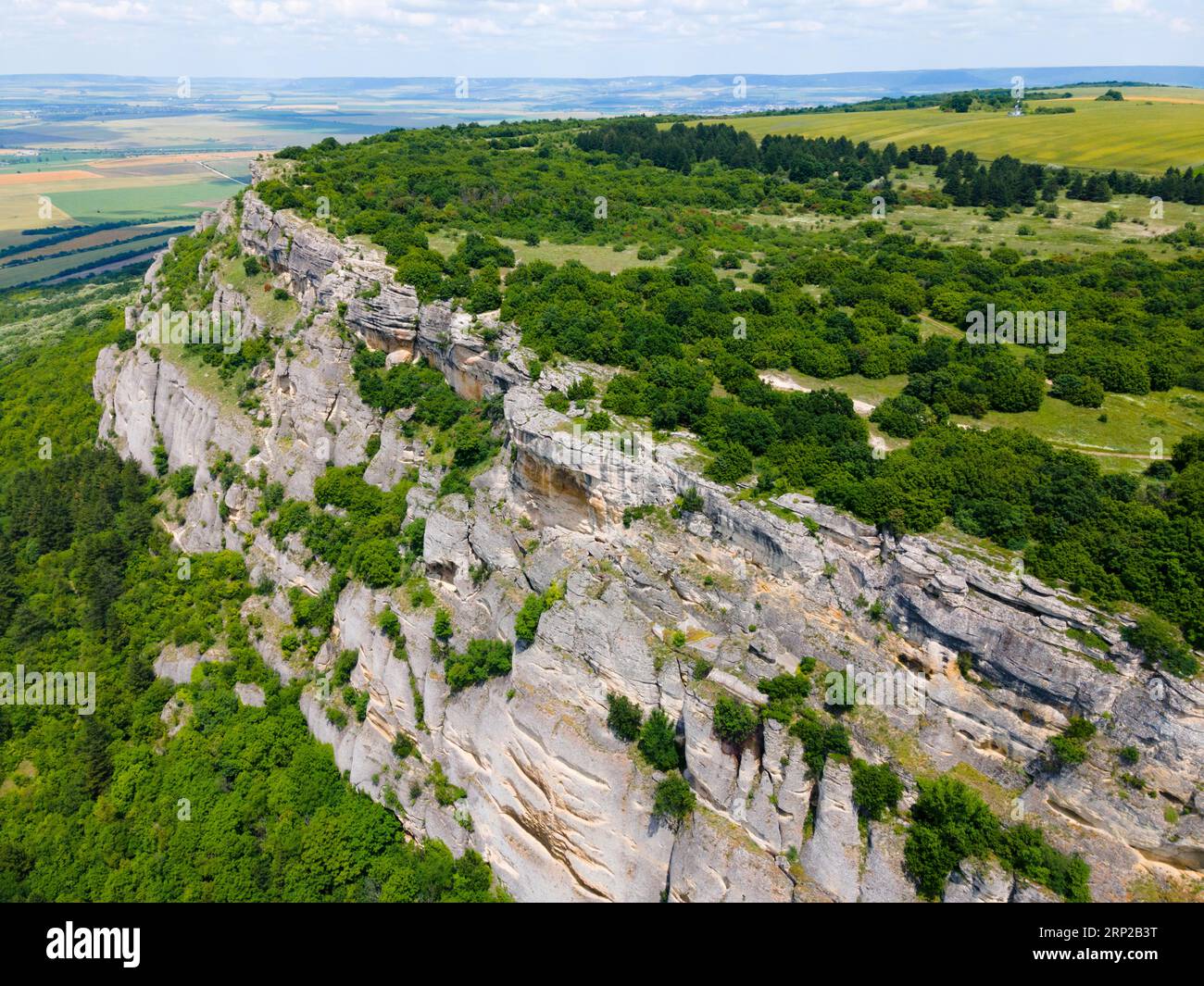 Aerial view, Madara rock plateau, Madara, Shumen, Shumla, Unesco World ...