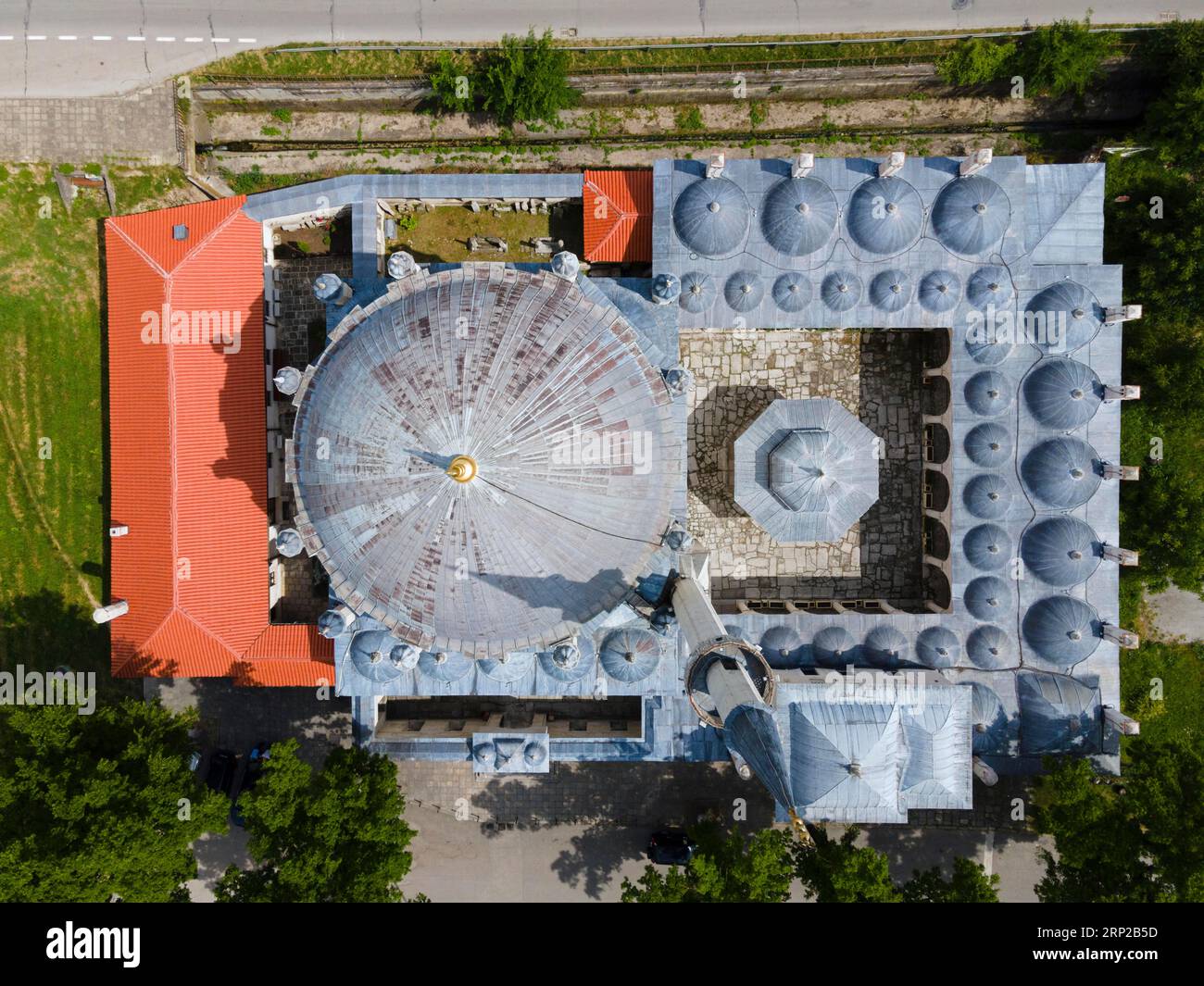 Aerial view, Tombul Mosque, Sherif Halil Pasha Mosque, Serif Halil Pasa ...