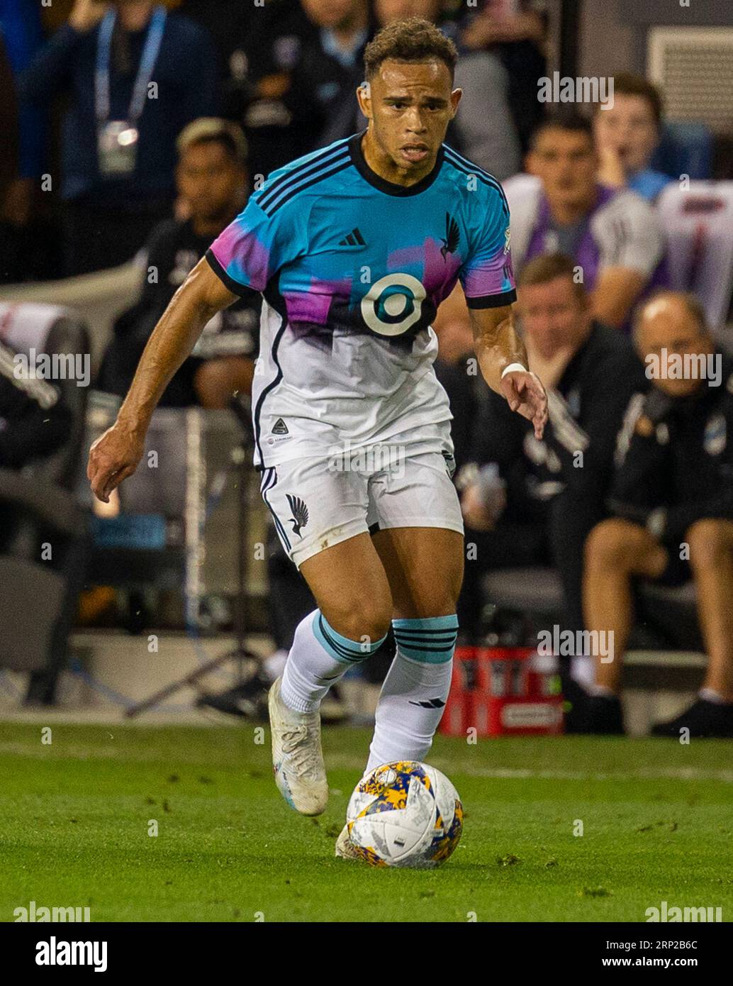 September 02, 2023 San Jose, CA USA Minnesota midfielder Hassani Dotson ...