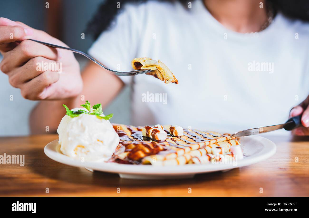 Female hands full chocolate hi-res stock photography and images - Alamy