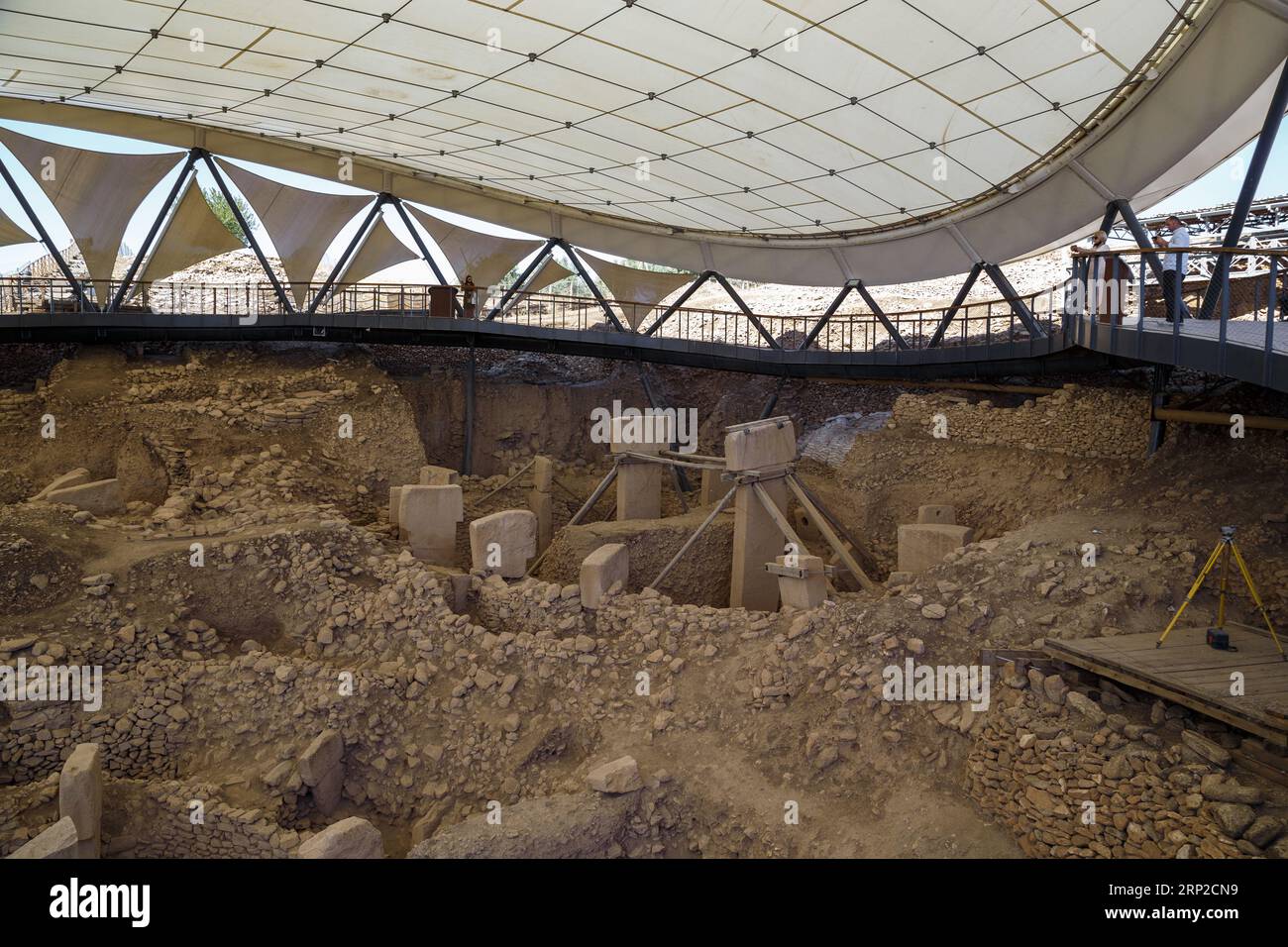GOBEKLI TEPE, TURKEY - OCTOBER 8, 2020: This is the archaeological site ...