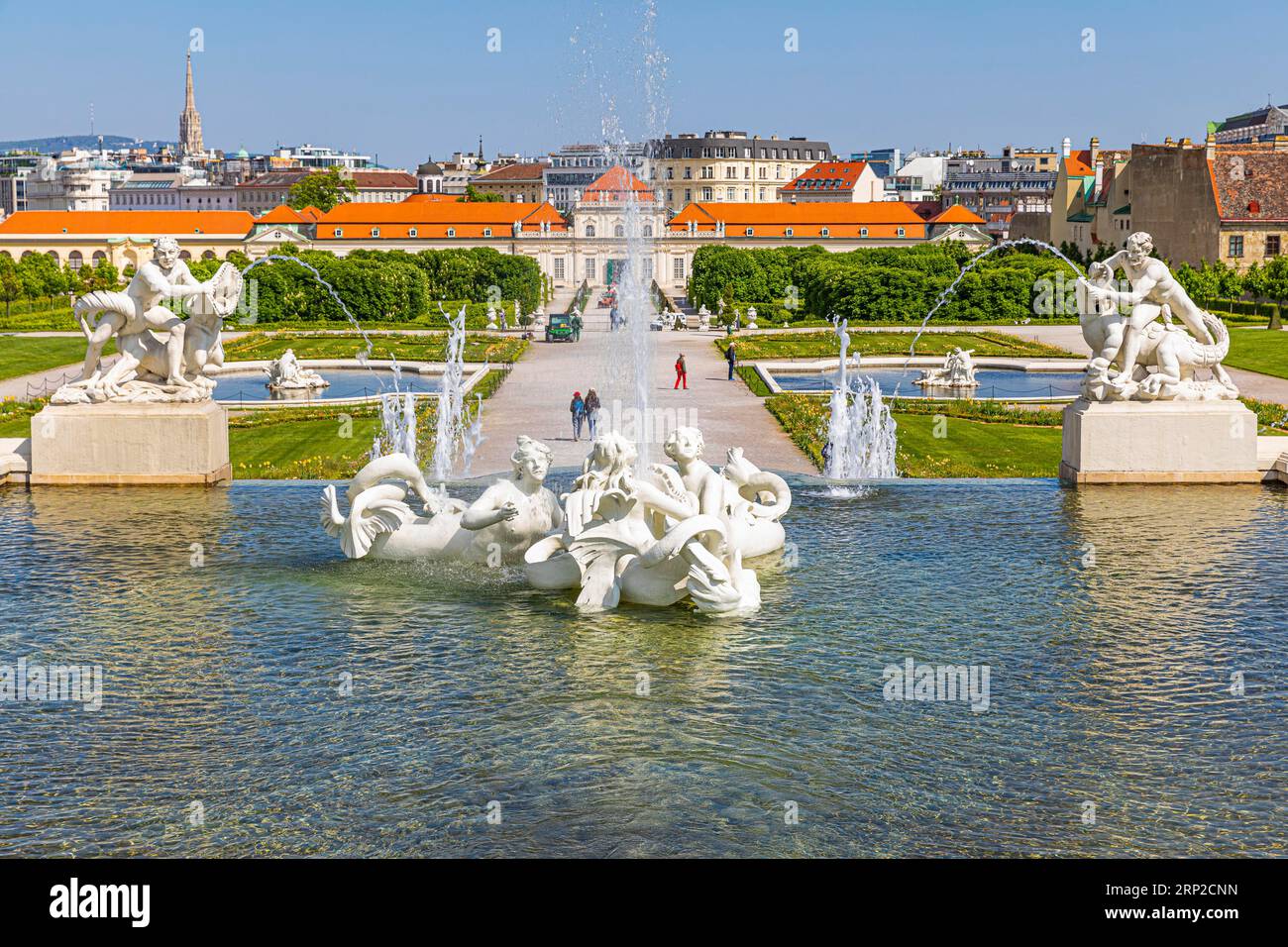 Fountain with figures from Greek mythology, Belvedere Garden, lower ...