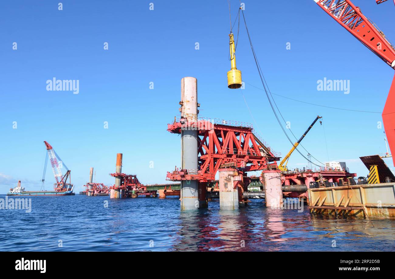 Malediven, China baut Freundschaftsbrücke (180831) -- MALE, Aug. 31 ...