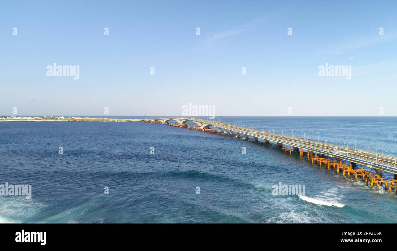 Malediven, China baut Freundschaftsbrücke (180831) -- MALE, Aug. 31 ...