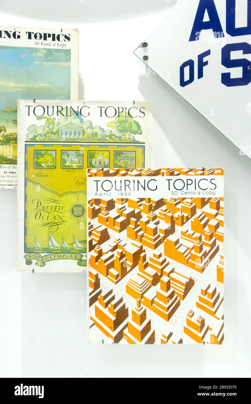 Vintage collection of 'Touring Topics' magazines, showcasing various ...