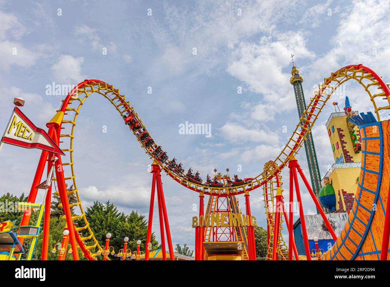 Adrenalin attraction Boomerang, amusement park, Prater, Vienna, Austria ...