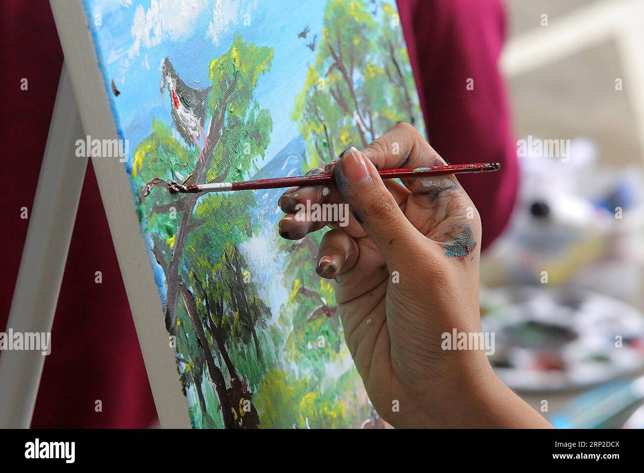 (180831) -- QUEZON CITY, Aug. 31, 2018 -- A student participates in the ...