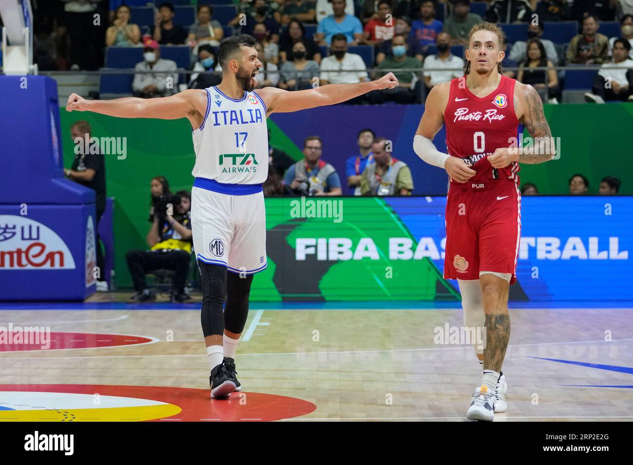 Italy forward Giampaolo Ricci (17) celebrates after winning against ...