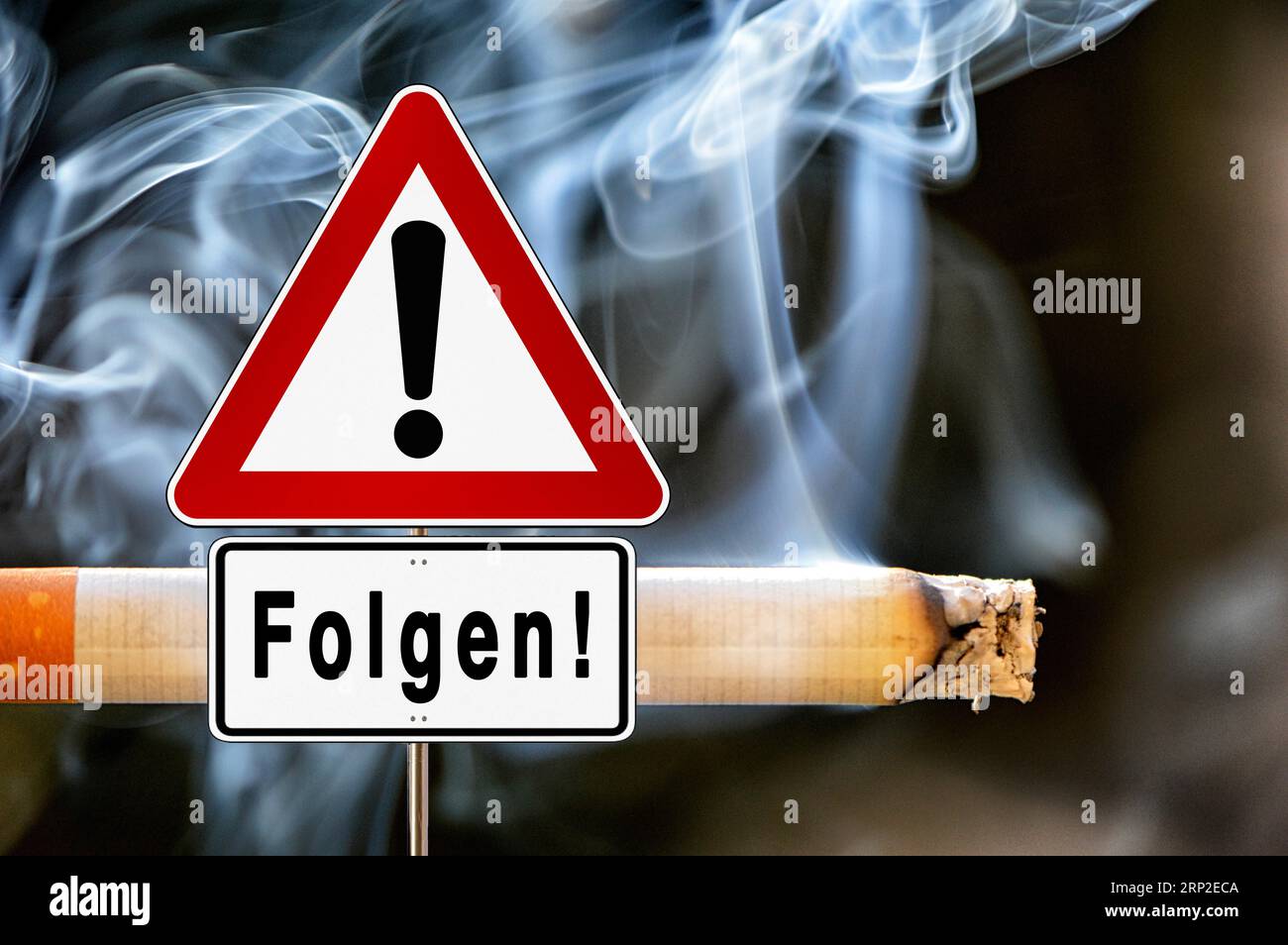 Symbol image, attention sign for health risk, lung disease ...