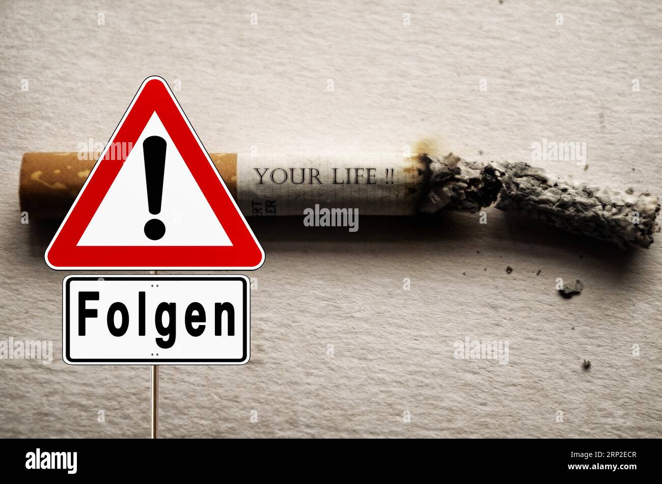Symbol image, attention sign for health risk, lung disease ...