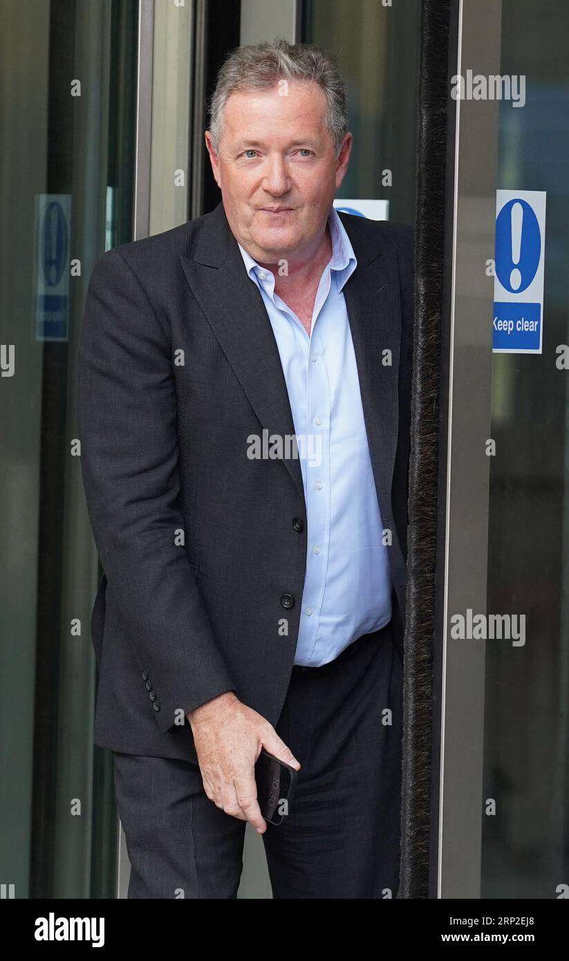 Piers Morgan, leaves BBC Broadcasting House in London, after appearing ...