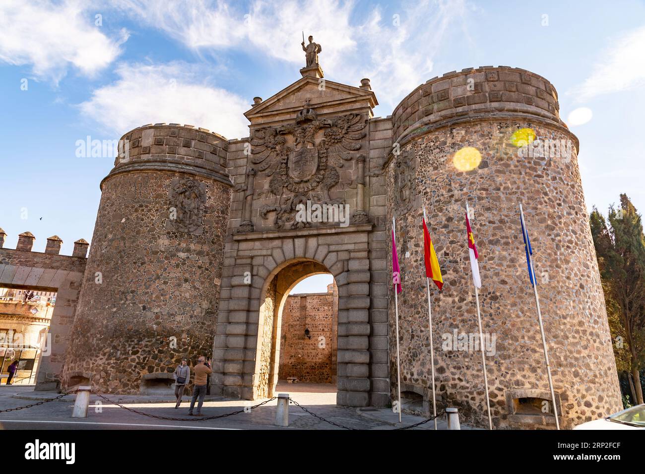 Toledo, Spain-FEB 17, 2022: The Puerta de Bisagra Nueva is the best ...