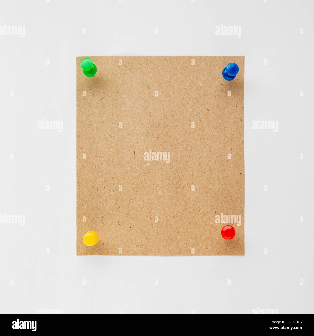 Top view paper with pins Stock Photo - Alamy