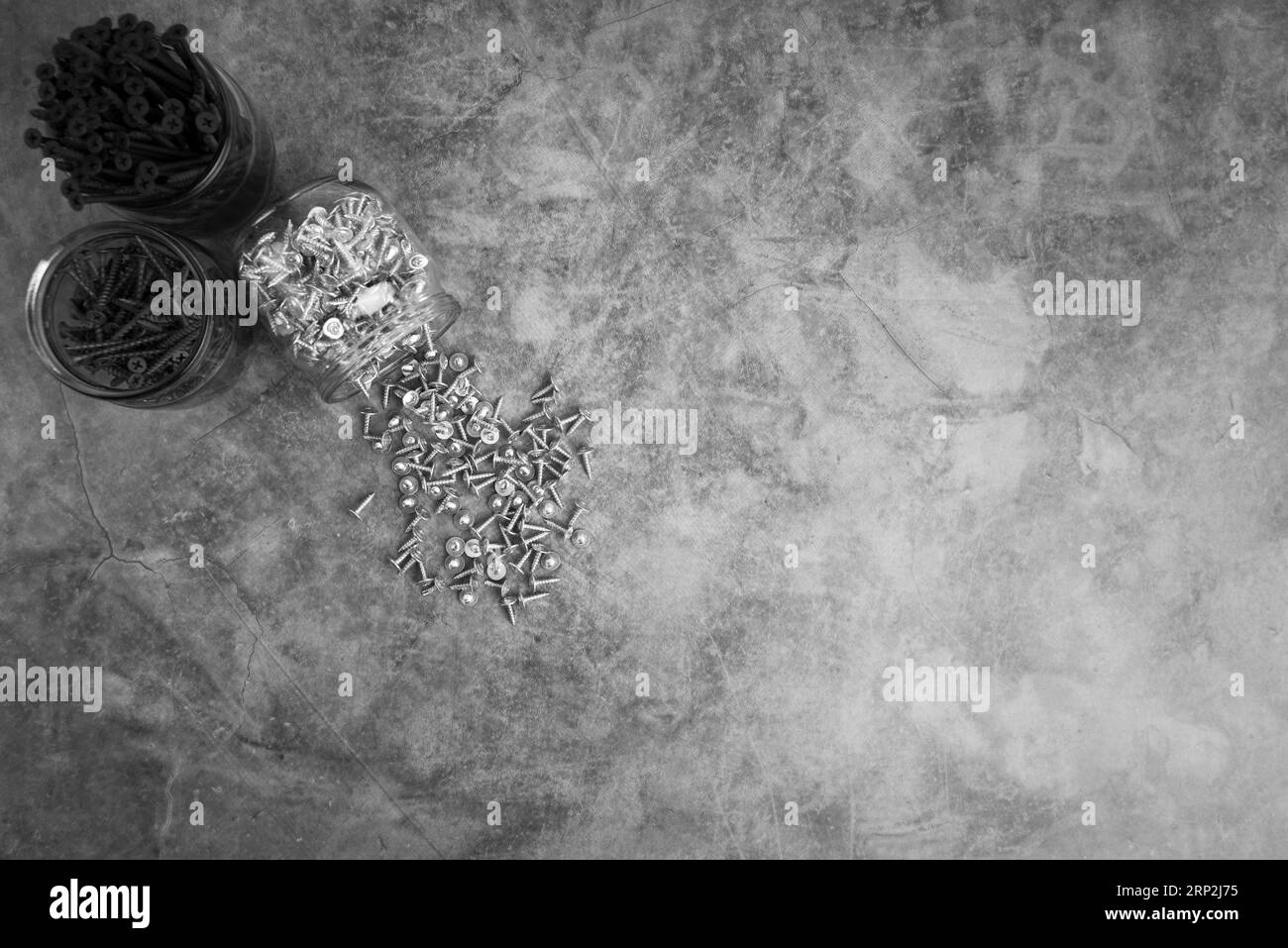 High angle view of screws hi-res stock photography and images - Alamy