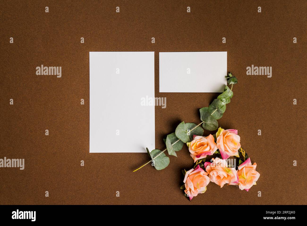 Cute floral decoration with sheets paper Stock Photo - Alamy