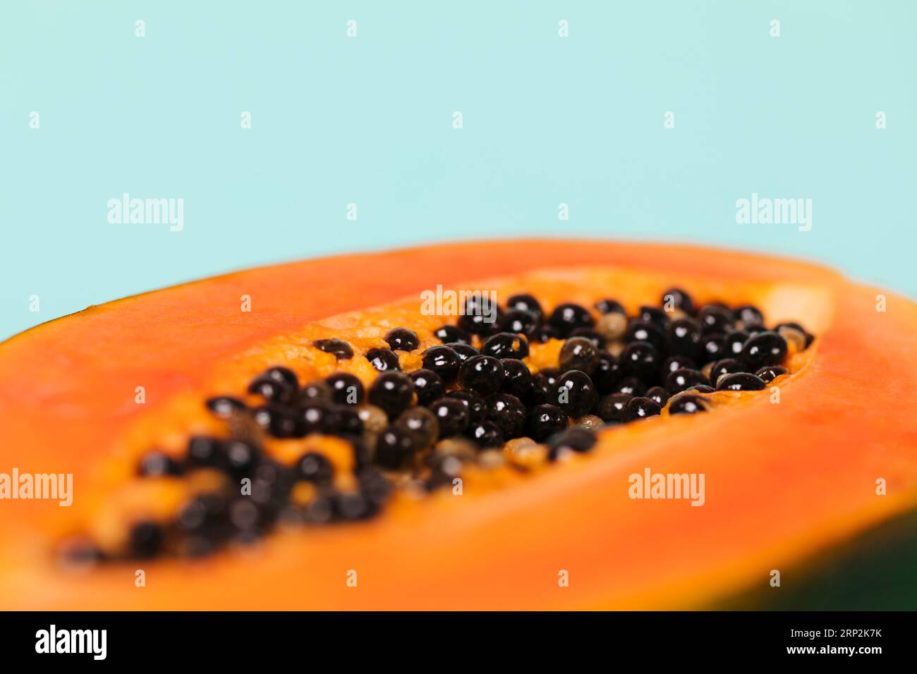 Front view sliced papaya fruit Stock Photo - Alamy
